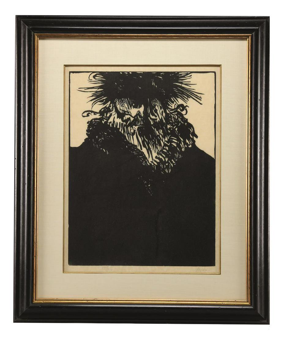 Leonard Baskin (american, 1922-2000) Portrait Of A Auction