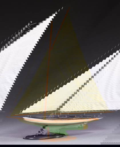 Pond Model Of A Gaff Rigged Sloop.
