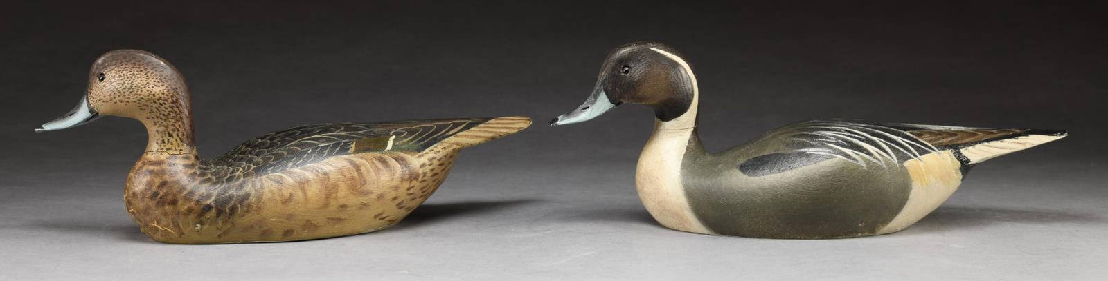 Pair Of Ward Brothers Pintail Duck Decoys.