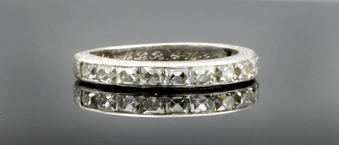 Channel Set Platinum And Diamond Wedding Auction