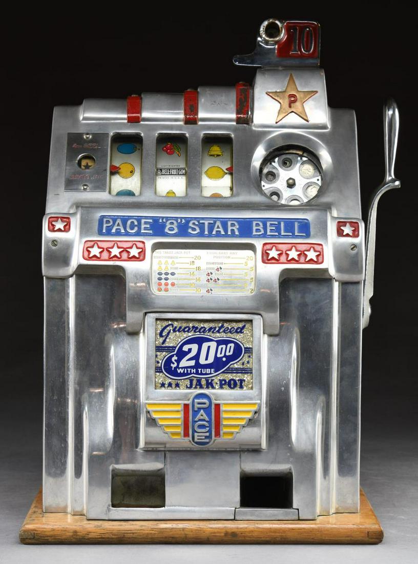 10 Cent Pace Mfg. Co. "8 Star” Bell Slot Machine. Auction