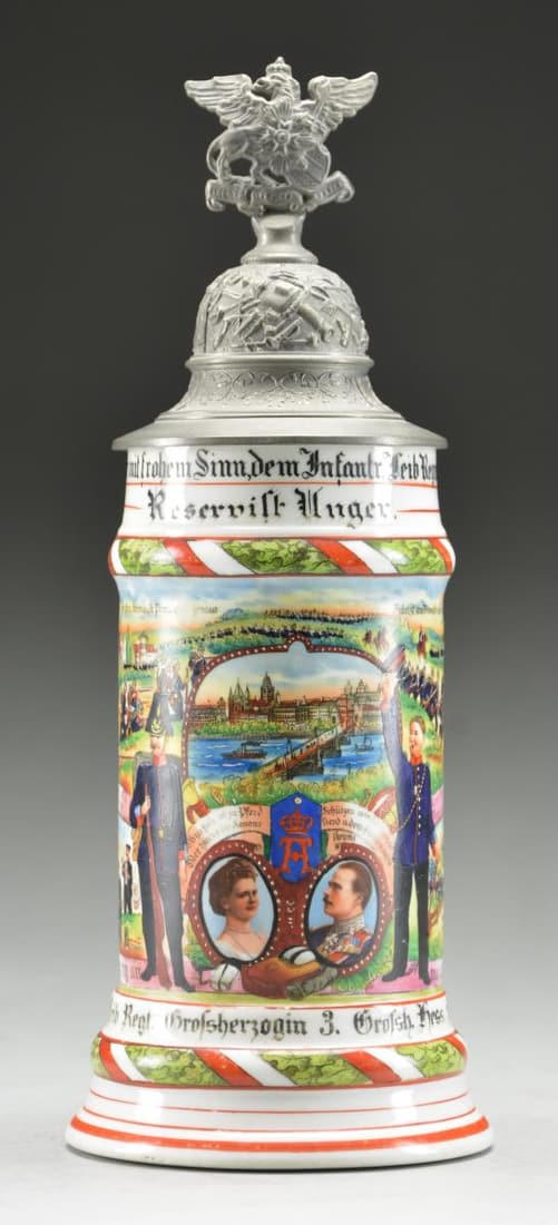 Imperial German Regimental Stein From A Hessian Auction