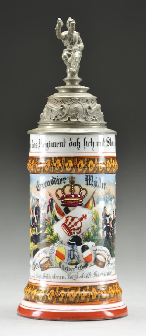Imperial German Regimental Stein From The 109th Auction