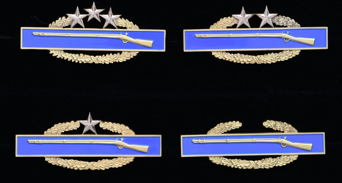 Extremely Rare Us Combat Infantryman Badges In Auction