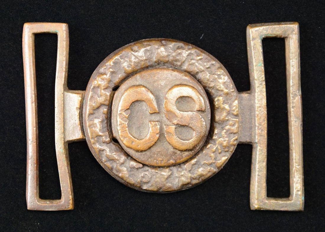 Confederate 2-piece Interlocking Cs Buckle By Auction