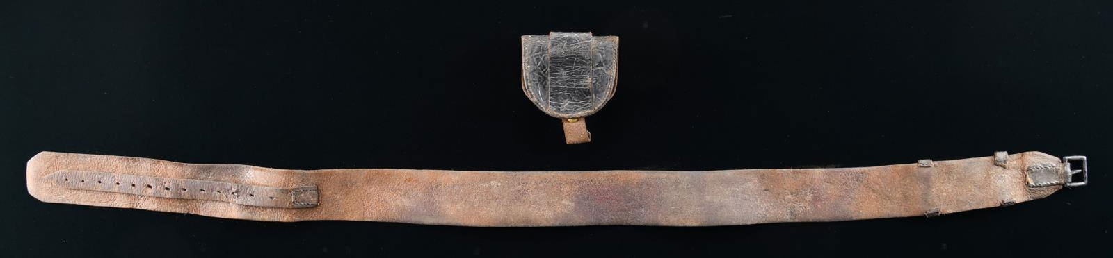 With Confederate Cap Box. 38? X 2? Wide Waist Belt With Sewn Tongue ...