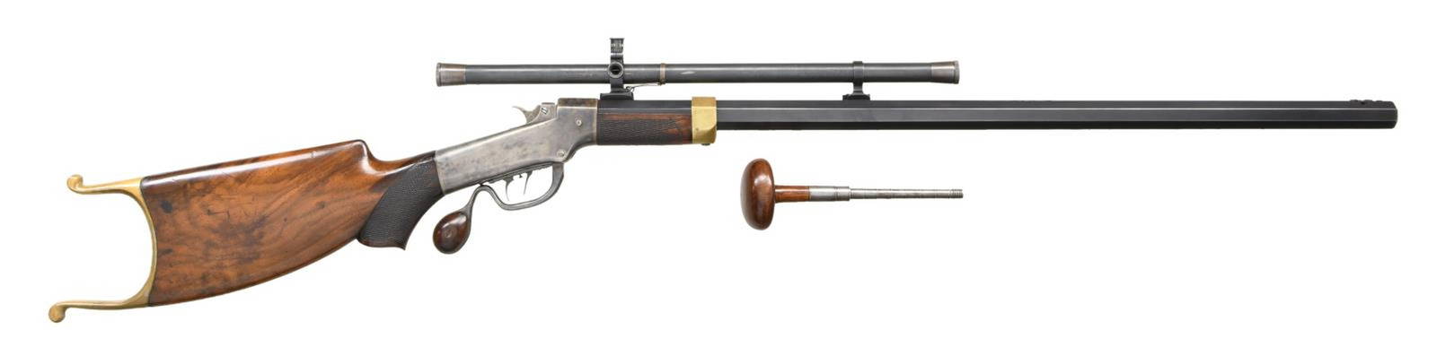 Fine Offhand Target Rifle On Ballard Action By J. Auction