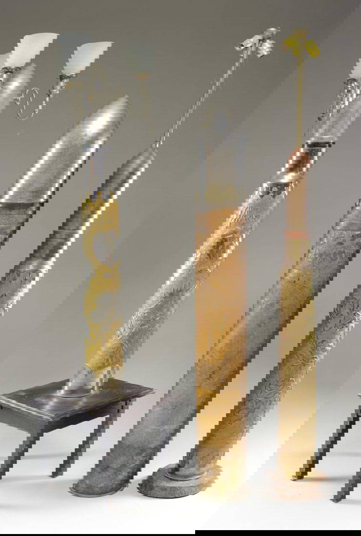 3 Exceptionally Large Pieces Of Trench Art. Auction