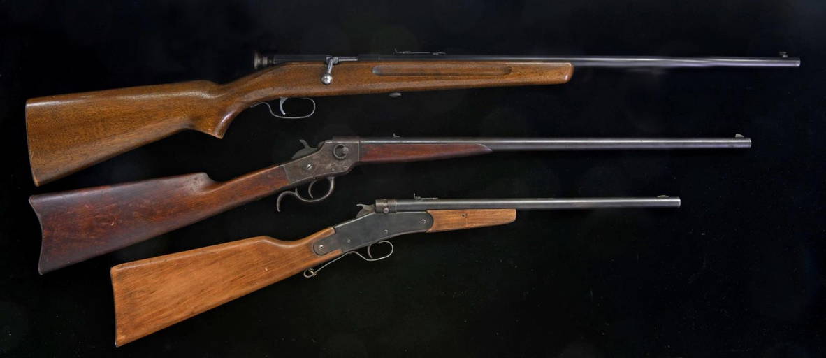 Lot Of 3 Single Shot .22 Rifles.