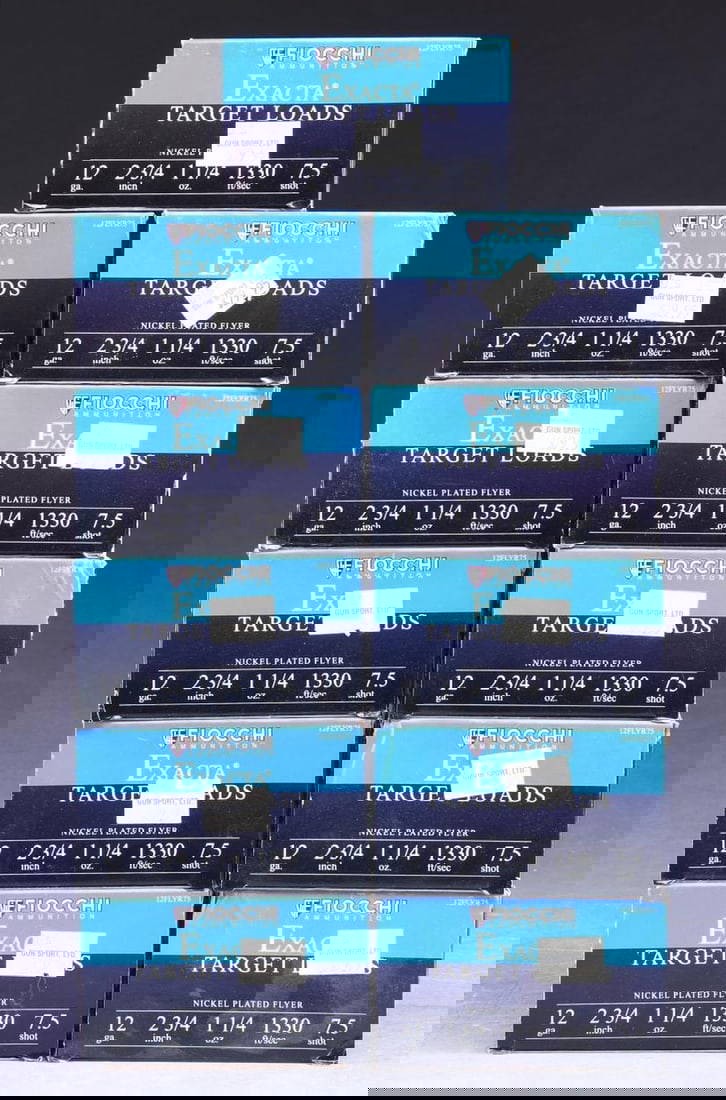 11 Boxes (275 Rds.) 12 Ga., 2 3/4" Fiocchi Exacta Auction