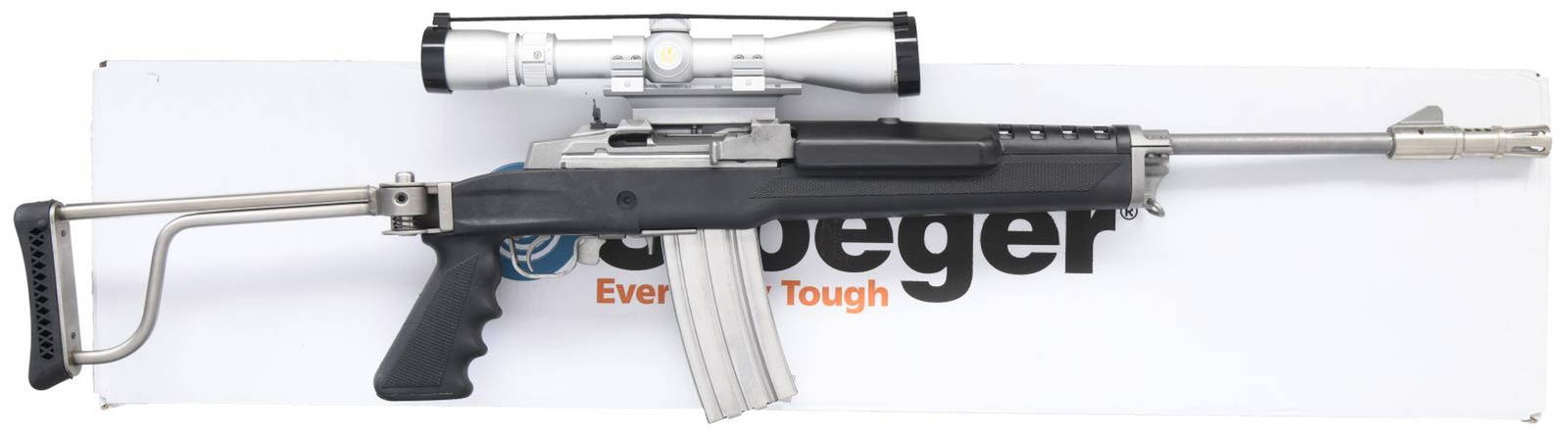 Ruger Stainless Mini 14 Semi Auto Ranch Rifle.
