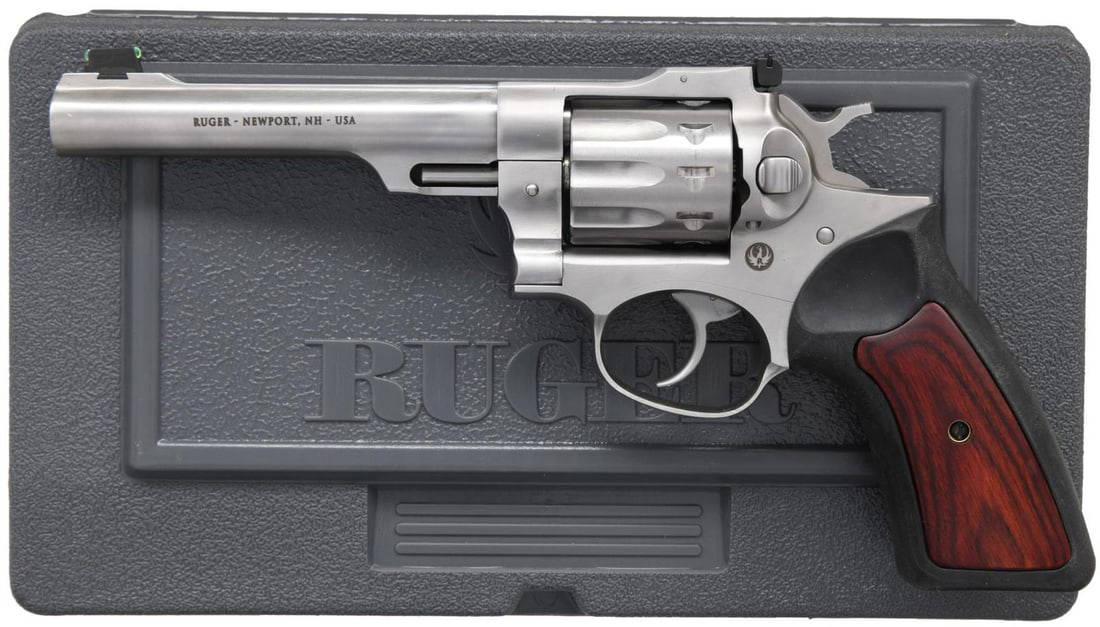 Ruger 22 Lr Model Gp100 Stainless Da Revolver. Auction