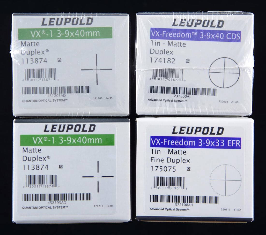 4 Leupold 3-9 Variable Power Scopes. Auction