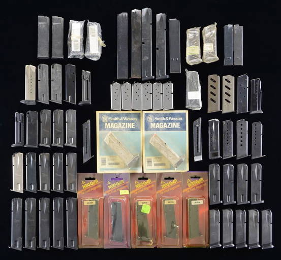 66 Assorted Pistol And Sub Machinegun Magazines.