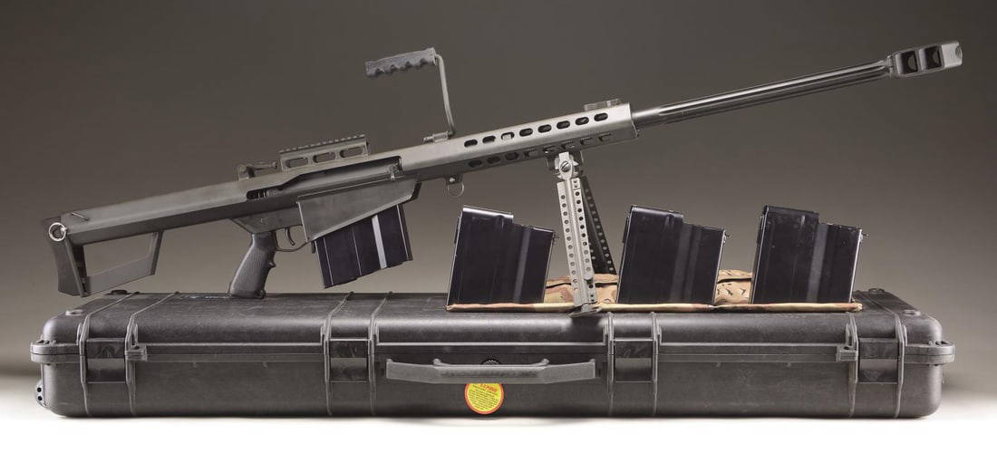 Legendary Barrett M82a1 Rifle With 4 Magazines.