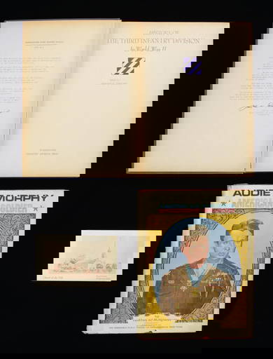 Wwii Hero Audie Murphy Funeral Card, Signed