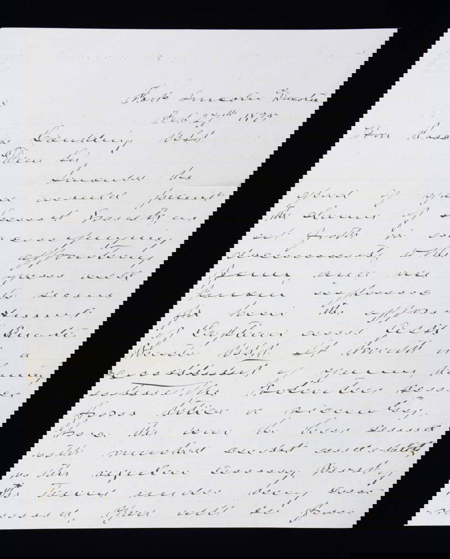 George A. Custer Autograph Letter, Fort Abraham Auction