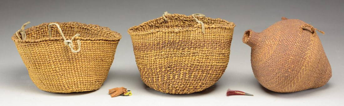 Three Good Native American Baskets. Auction