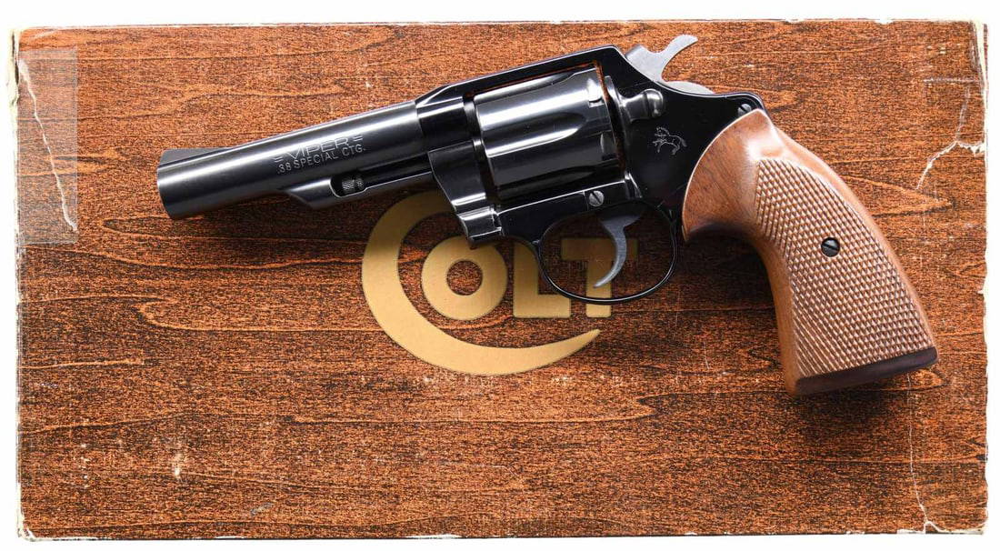 Rare Colt Viper Da Revolver With Box & Factory Auction