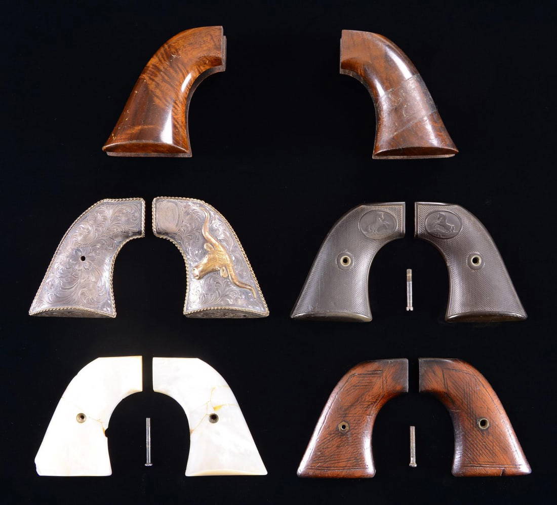 6 Pairs Of Colt Single Action Army Grips. Auction