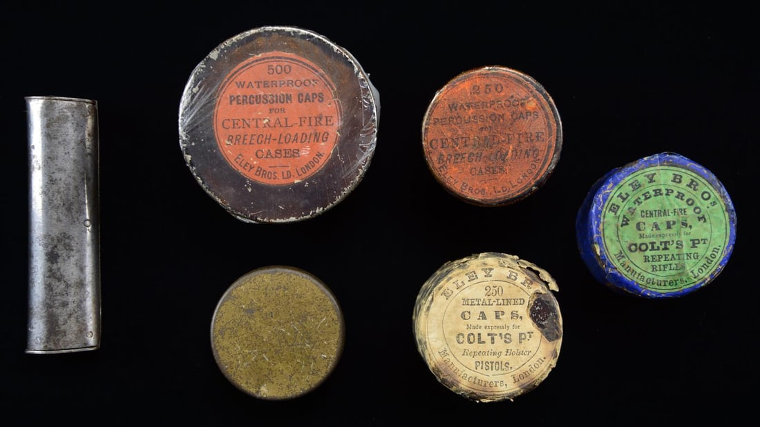 Fine Colt Cap Tins. Auction