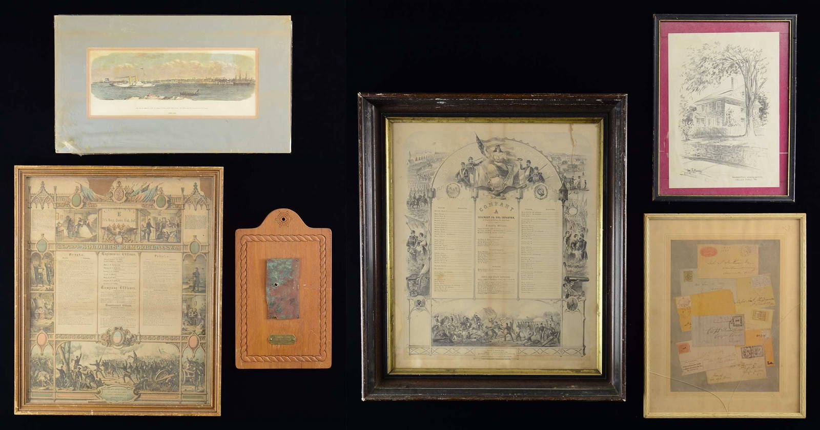 Group Of 6 Civil War Items. Auction