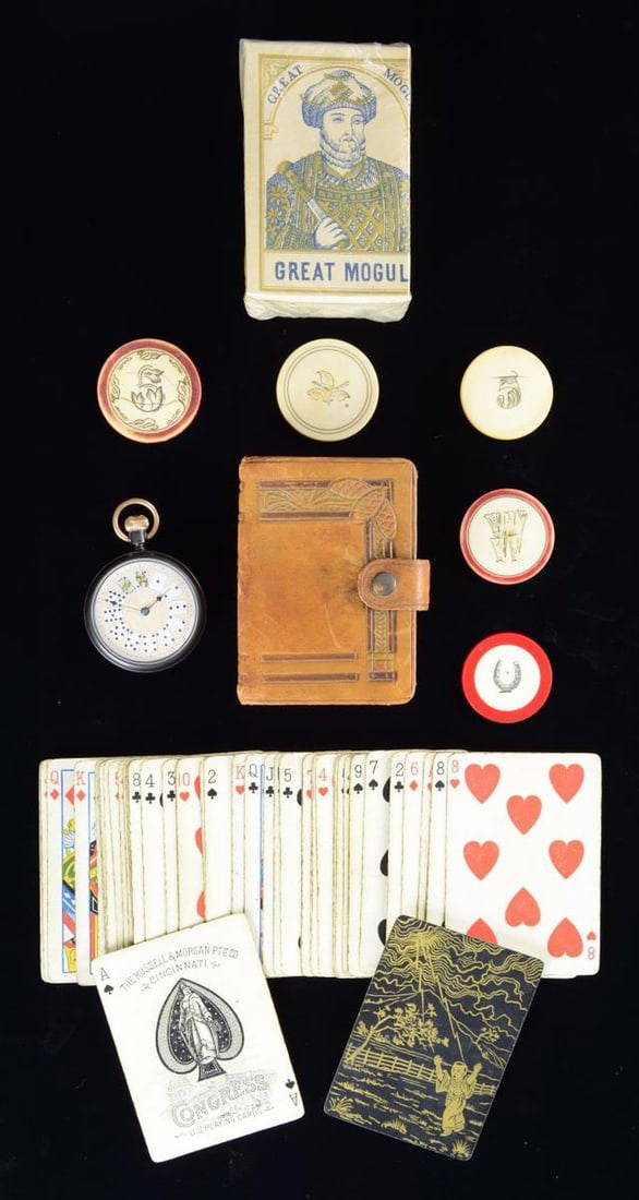Vintage Gambling Objects. Auction