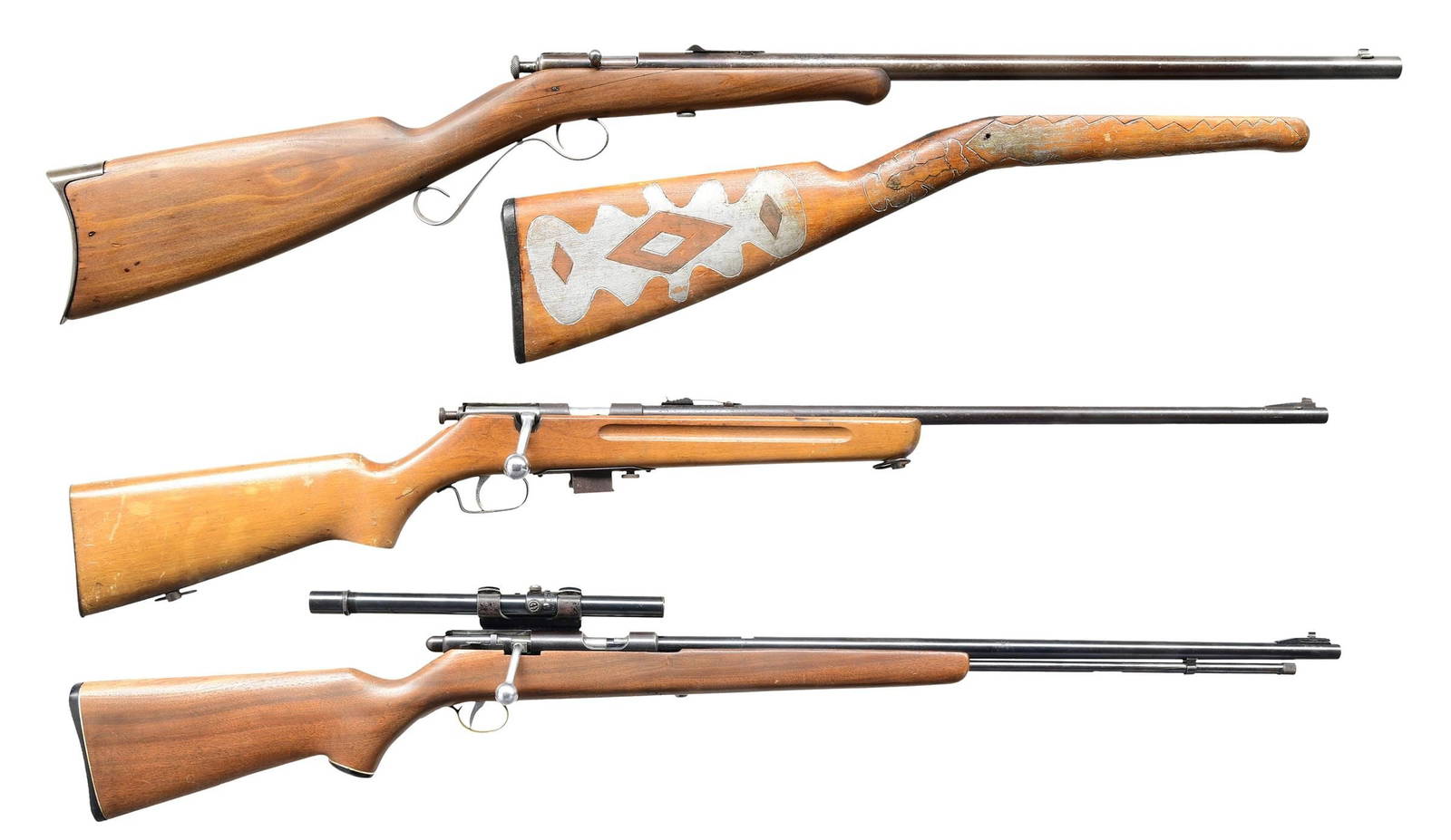 3 Us Bolt Action Rimfire Rifles. Auction
