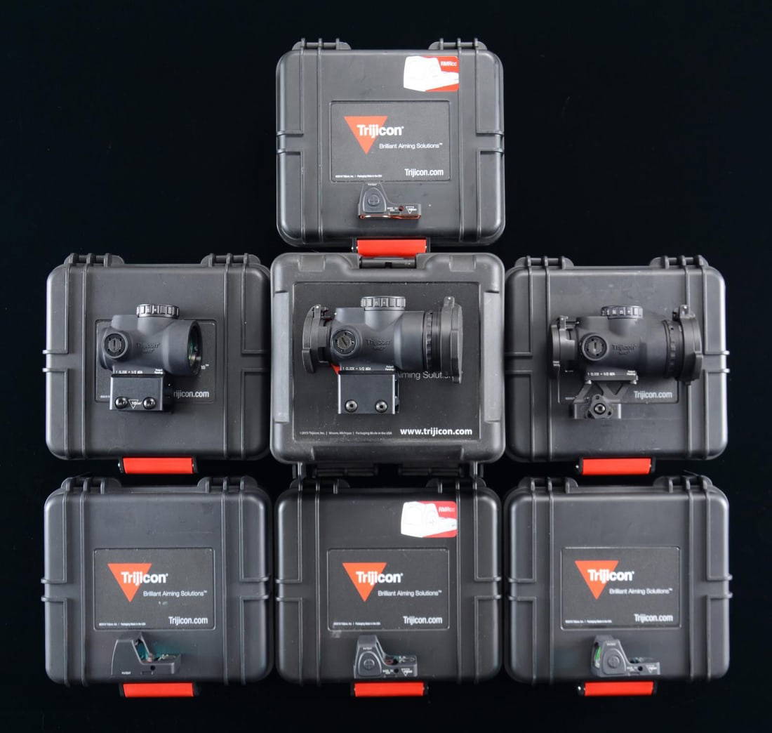 7 Trijicon Red Dot Sights With Matching Boxes. Auction