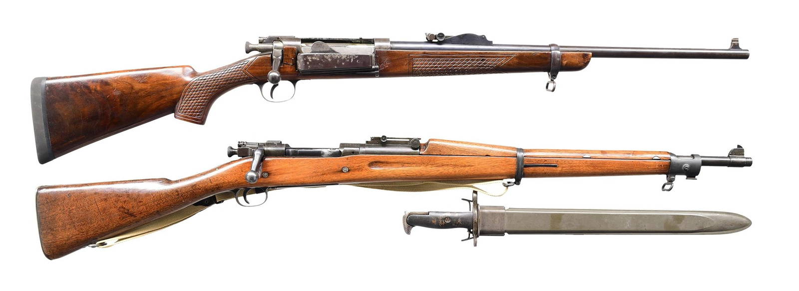 Grouping Of 2 U.s. Bolt Action Rifles. Auction