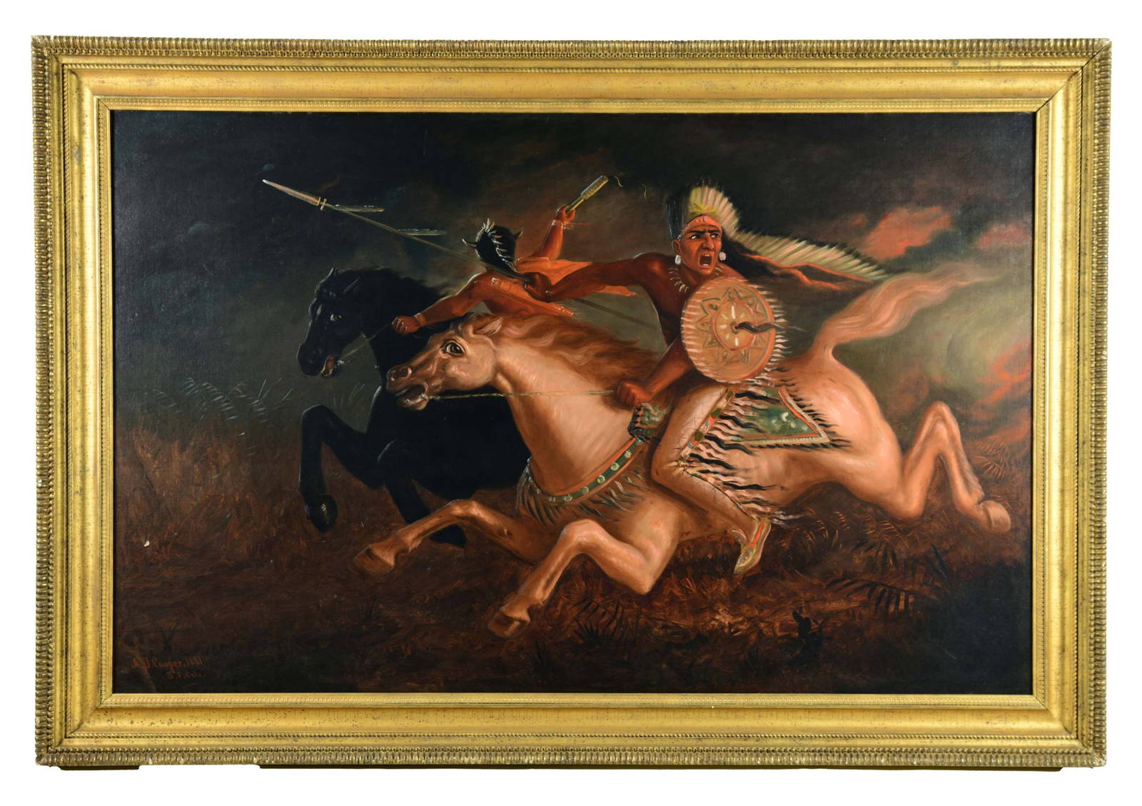 Astley D.m. Cooper (american, 1856-1924) "the Auction