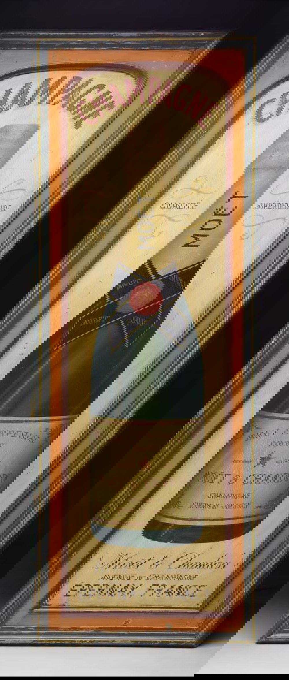 Moet & Chandon Champagne Advertising Trade Sign. Auction