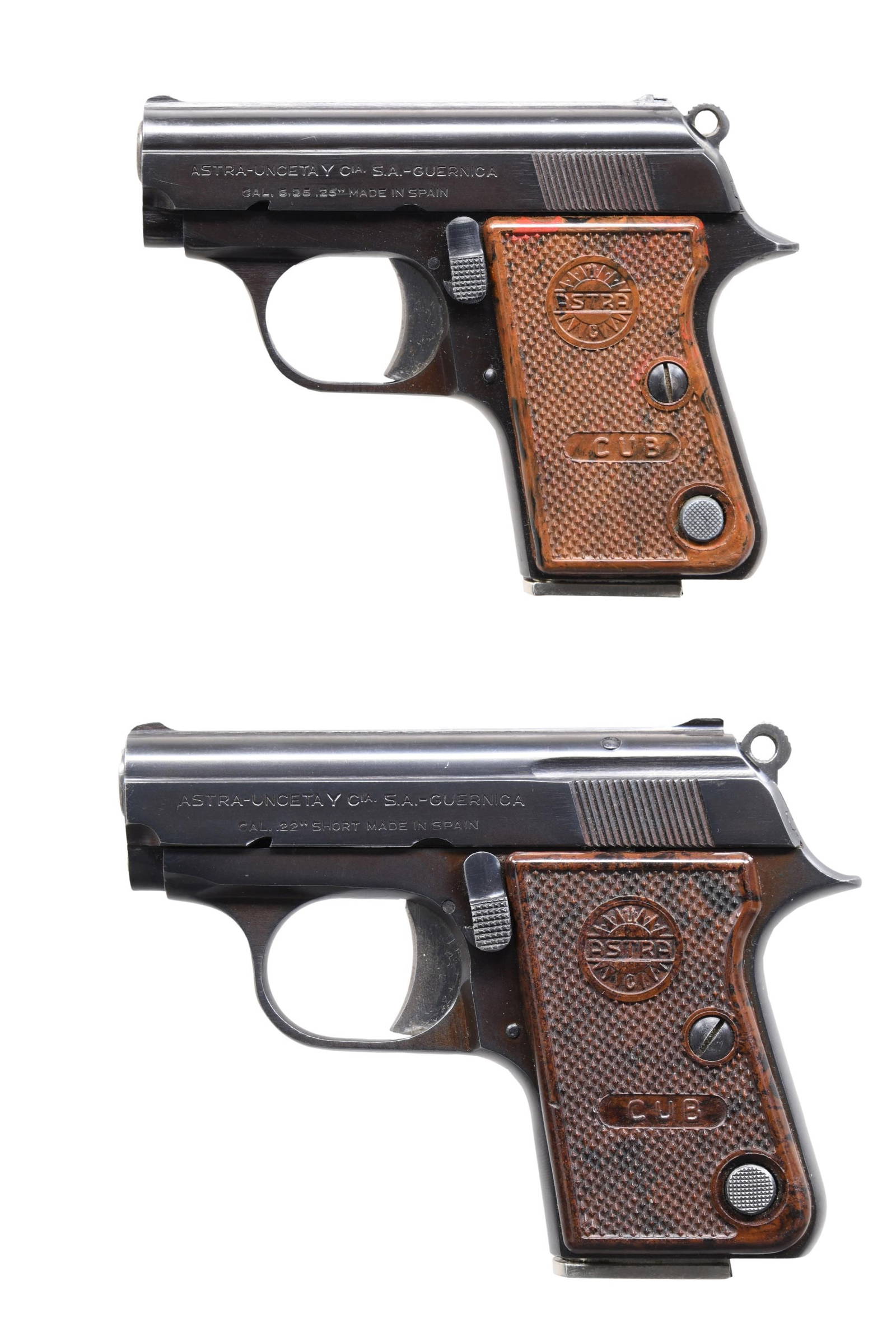 2 Spanish Astra Cub Semi-automatic Pistols. Auction