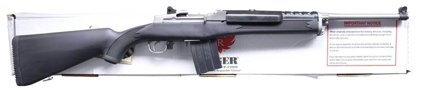 Ruger Stainless Mini-14 Semi-auto Ranch Rifle. Auction