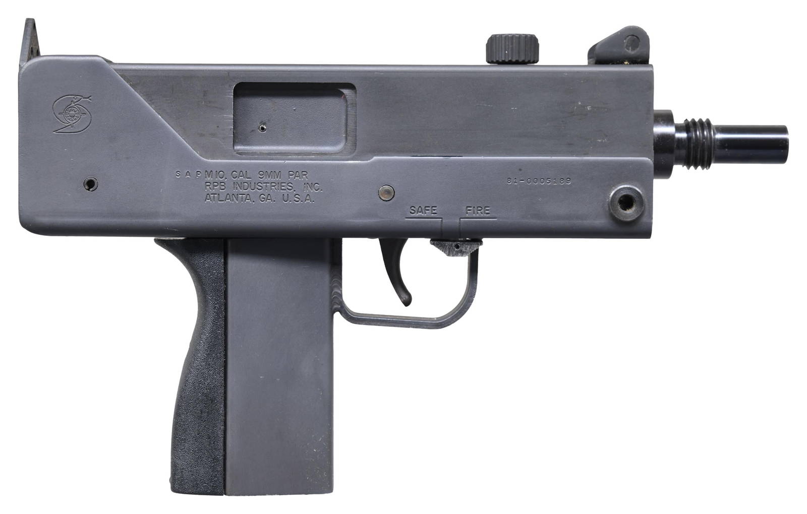 Very Clean Rpb Open Bolt Sap M10 9mm Pistol. Auction