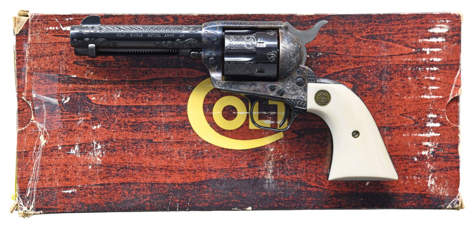 Beautiful Colt 3rd Gen Saa Factory "c" Engraved; Auction