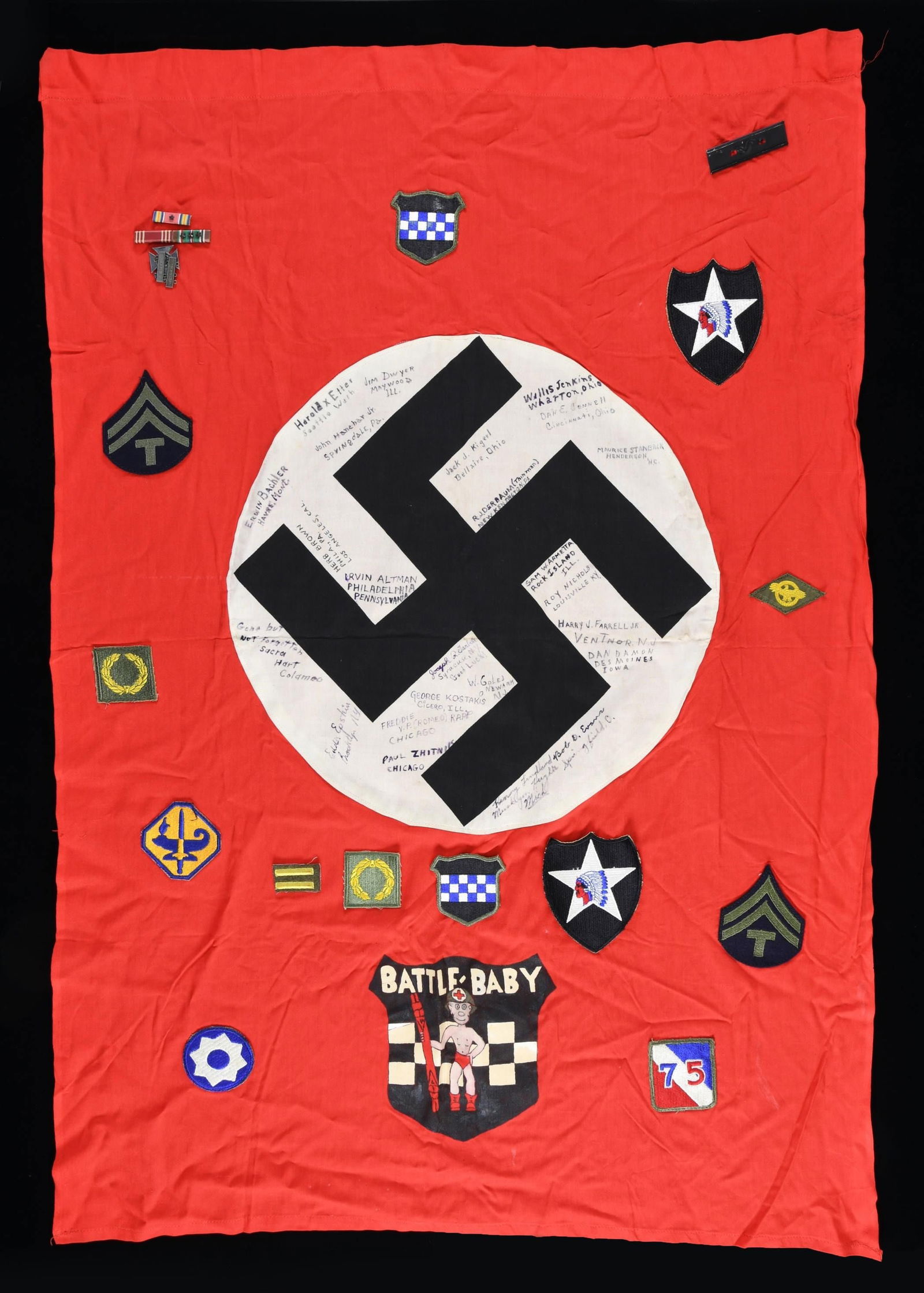 Wwii German Party Flag With American Unit Auction