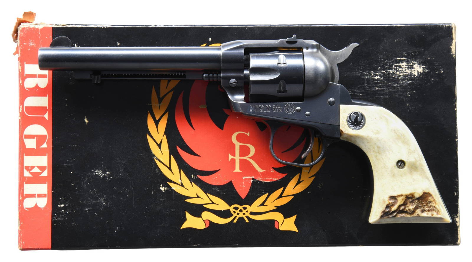 Ruger Old Model Single-six Revolver With Stag Auction