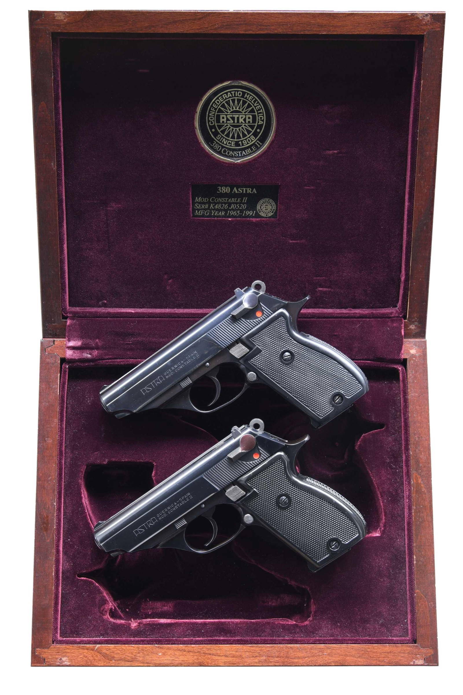 Nice Pair Of Astra .380 Acp Constable Ii Semi- Auction