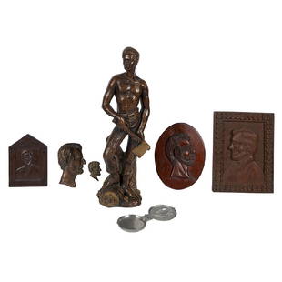 Marwal Ind. Inc. Brower 1966 Chalkware Busts