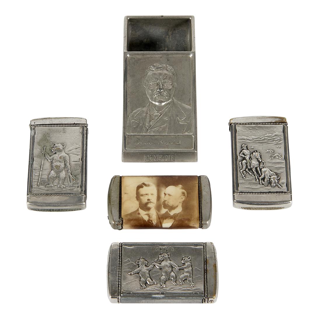Theodore Roosevelt (5) Match Safes / Holder
