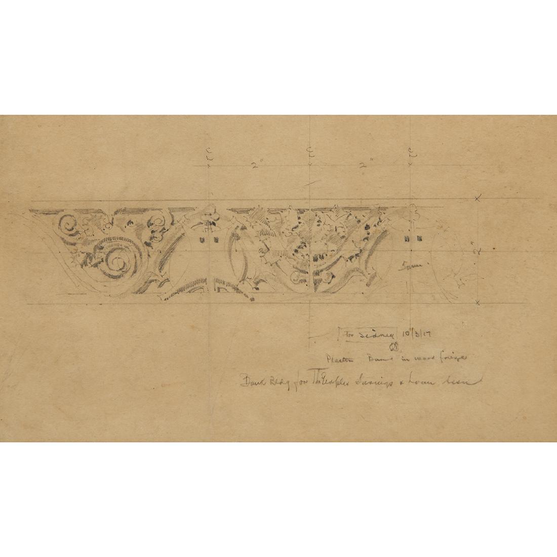 Louis Sullivan Drawing Design For A Plaster Band