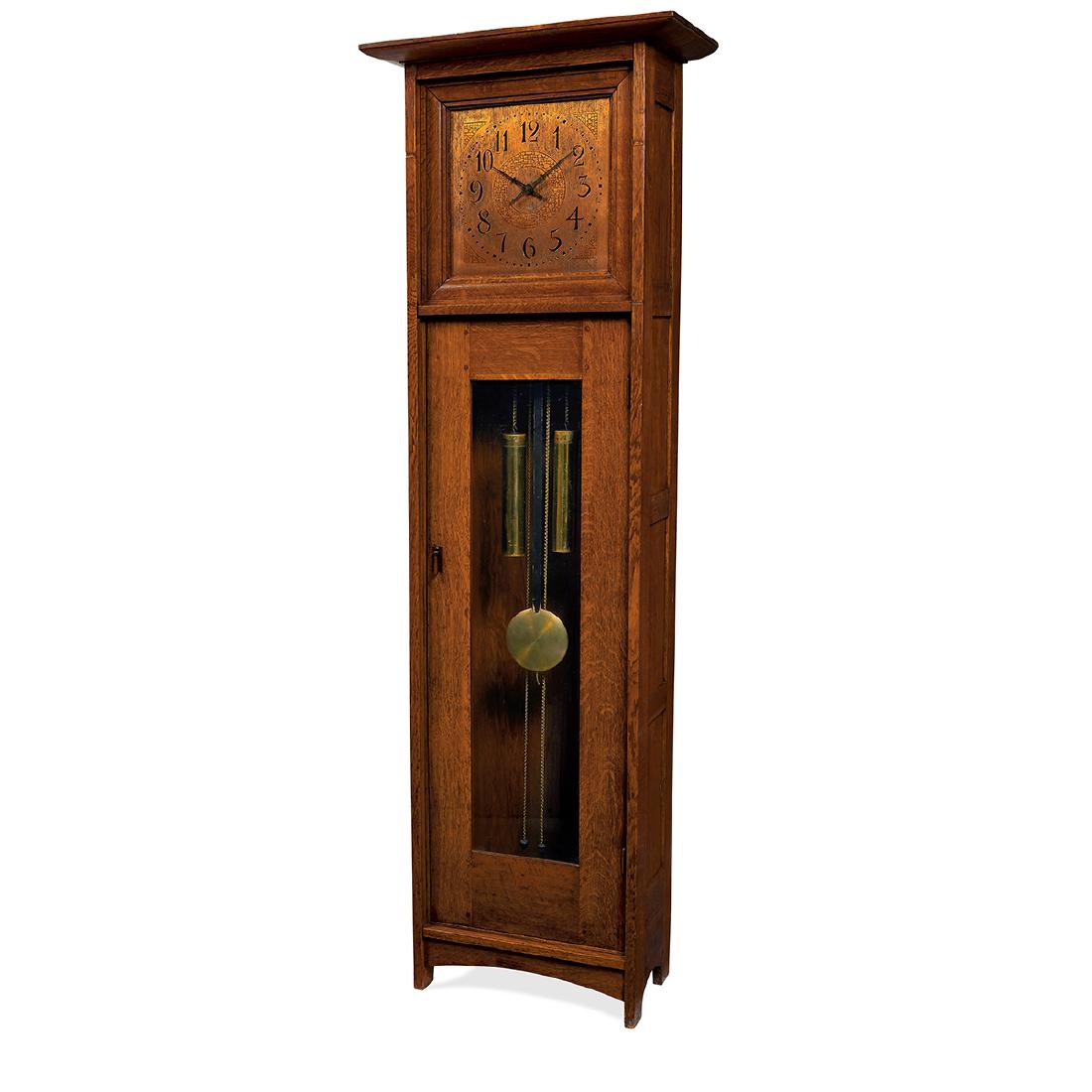 L. & J.G. Stickley tall case clock, #86 variation