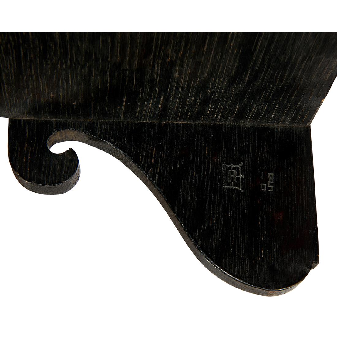 Charles Rohlfs oak wall shelf