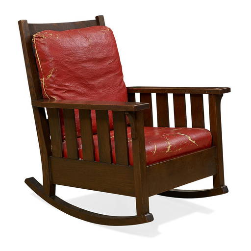 Gustav Stickley Arm Rocking Chair, #323