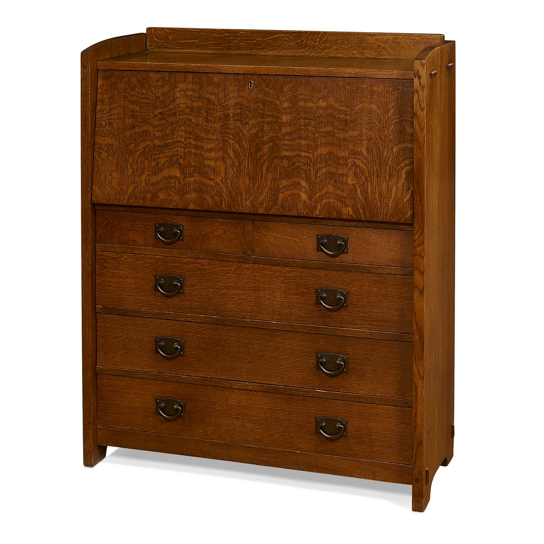 Gustav Stickley drop-front desk, #729 - Jun 28, 2020 | Toomey & Co ...