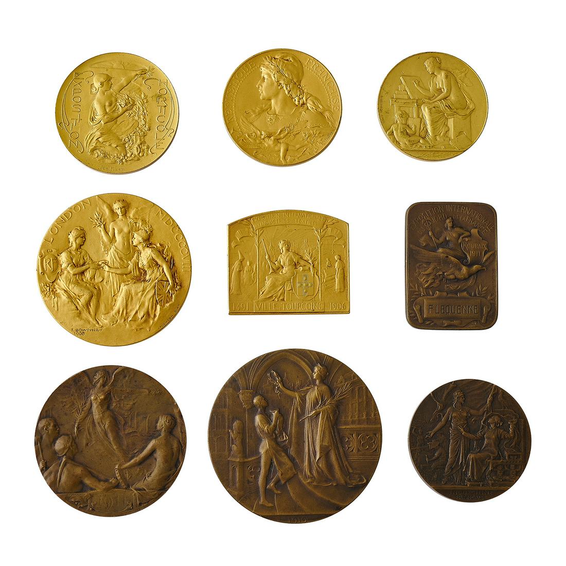 Various Makers Group Of Medals & Medallions, Nine