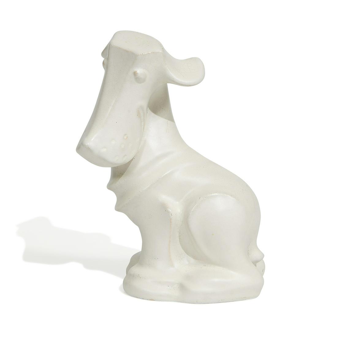 Fulper Pottery Co. charming Art Deco dog figure
