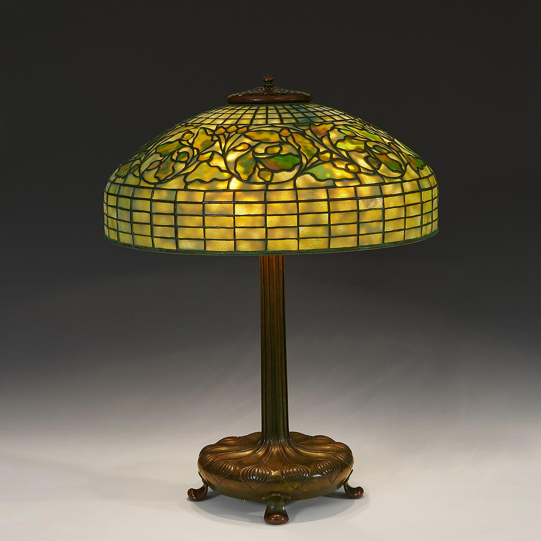 Tiffany Studios Oak Leaf & Acorn Table Lamp