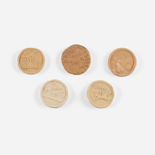 George E. Ohr, Collection Of Five Brothel Tokens